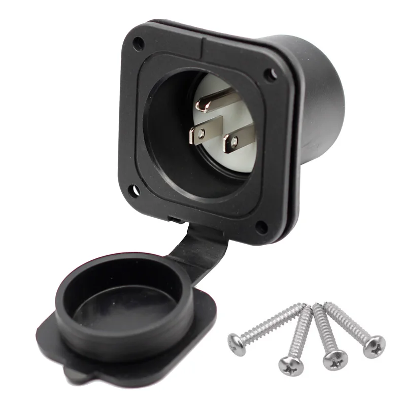 15A Nema 5-15 Recessed Male Outlet & RV Electrical Plug Adapter ODM