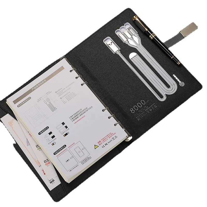 Multifunctional A5 Binder Wireless Charging Book Business USB Flash ...