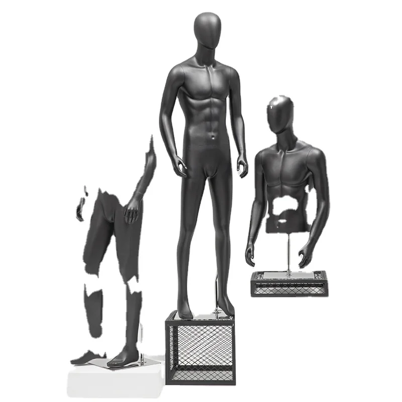 Male Mannequin Props Full Body Dumb Black Dumb White Standing Sitting ...