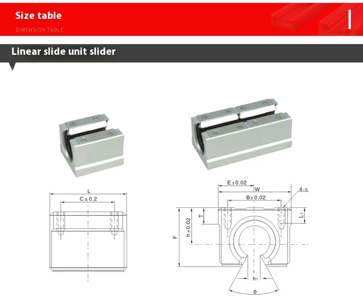 Aluminum Support Cylindrical Optical Axis Linear Guide Rail SBR10-30 Locking Slider for ...
