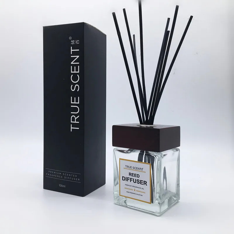 In Stock 200ml Reed Diffuser Air Freshener Amber Bottle With Wood Top ...