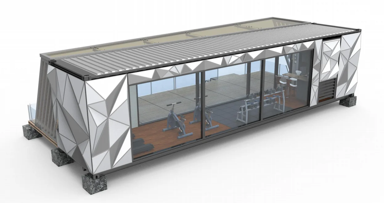 40ft Container Gym Portable Room With Water Heater,Shower Room - Buy ...