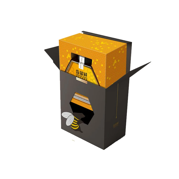 Honey Box Packaging Design - Gift Cardboard Bee Bottle