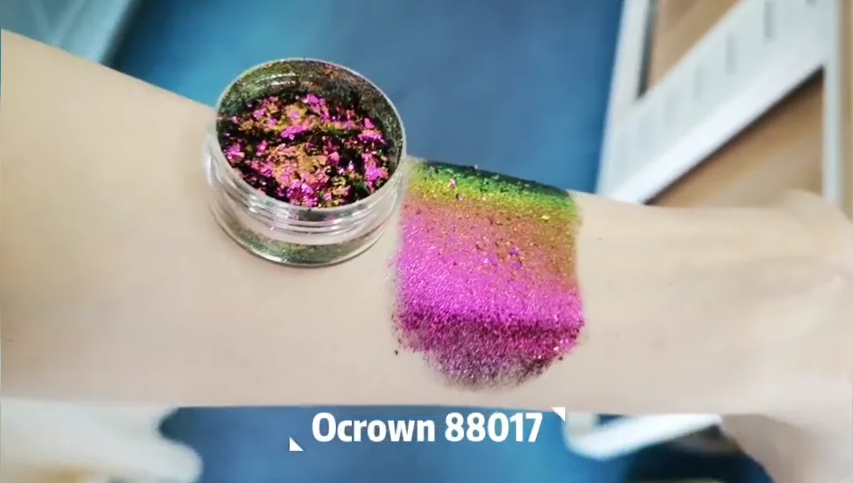 Ocrown Color Changing Chrome Multi Cameleon Makeup Flake Loose Pigment ...