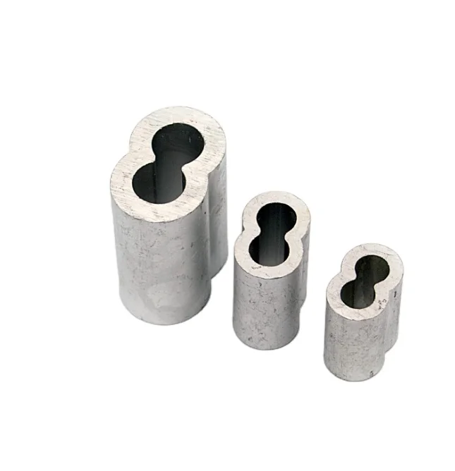 8 Shaped Aluminum Cable Clips - Durable Wire Rope Ferrules