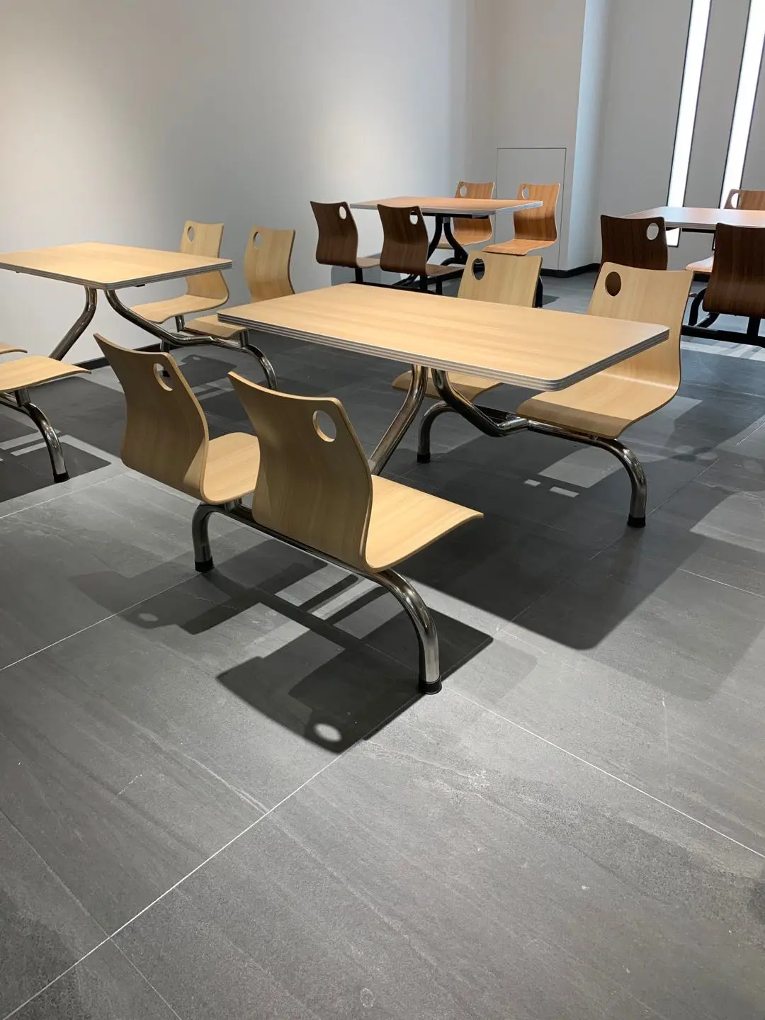 Wholesale Restaurant Furniture Conjoined Table And Chair Set For ...