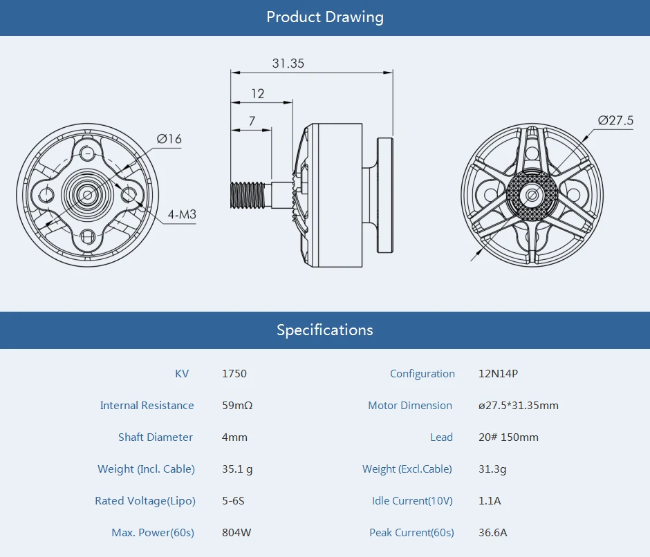 T-motor 2207 V2.0 Kv2550 Kv1950 Kv1750 Fpv Drone Racing Fpv Drone Motor ...