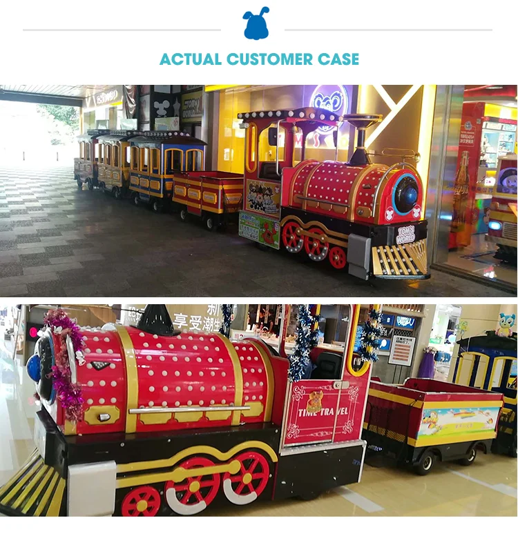 Amusement Park Train Ride Outdoor Electric Tourist Train Ride For Kids ...