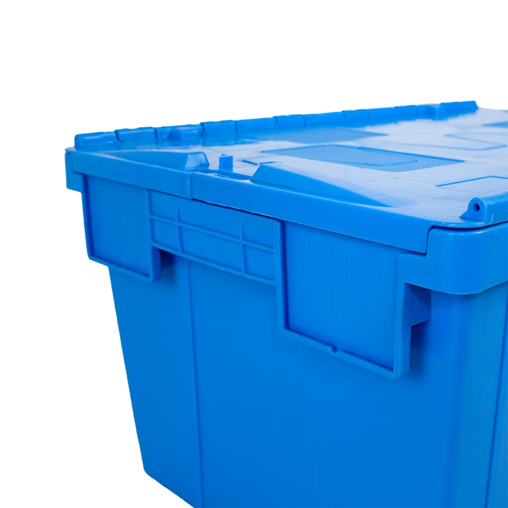 Tourtop Hinged Logistics Plastic Crate Nestable Turnover Moving Boxes ...