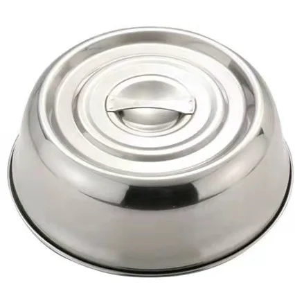 Stainless Steel Metal Buffet Table Serving Round Plate Hotel Kitchen ...