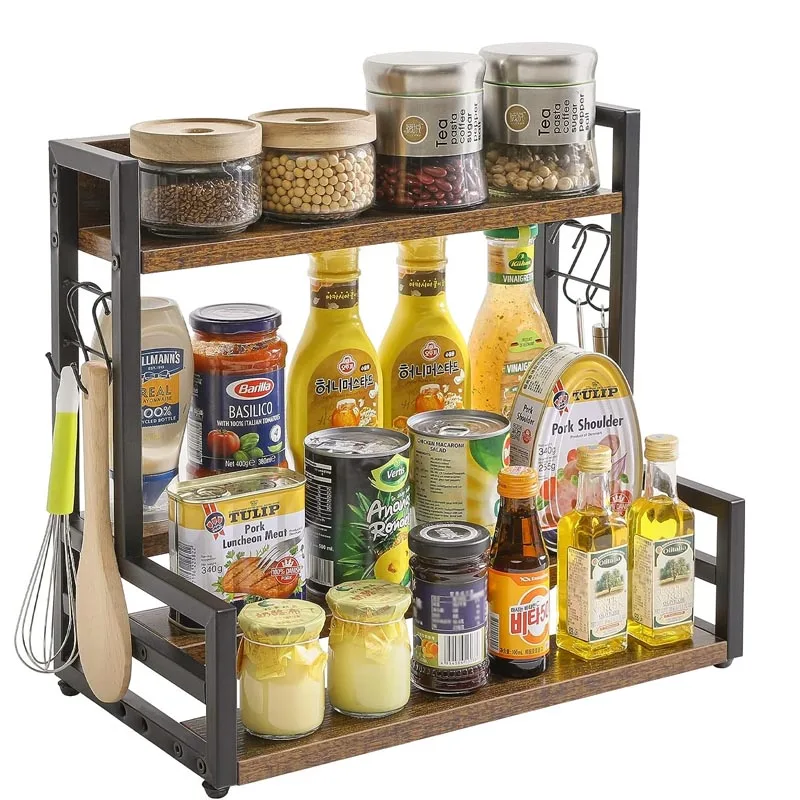 4-tier Spice Rack With Stepped Design,Standing Kitchen Organizer Rack ...