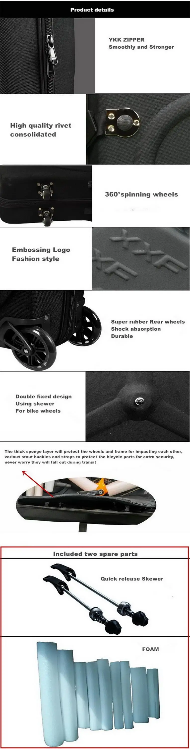 Waterproof EVA Bike Travel Case for MTB & Road Bikes - Custom Logo Accepted