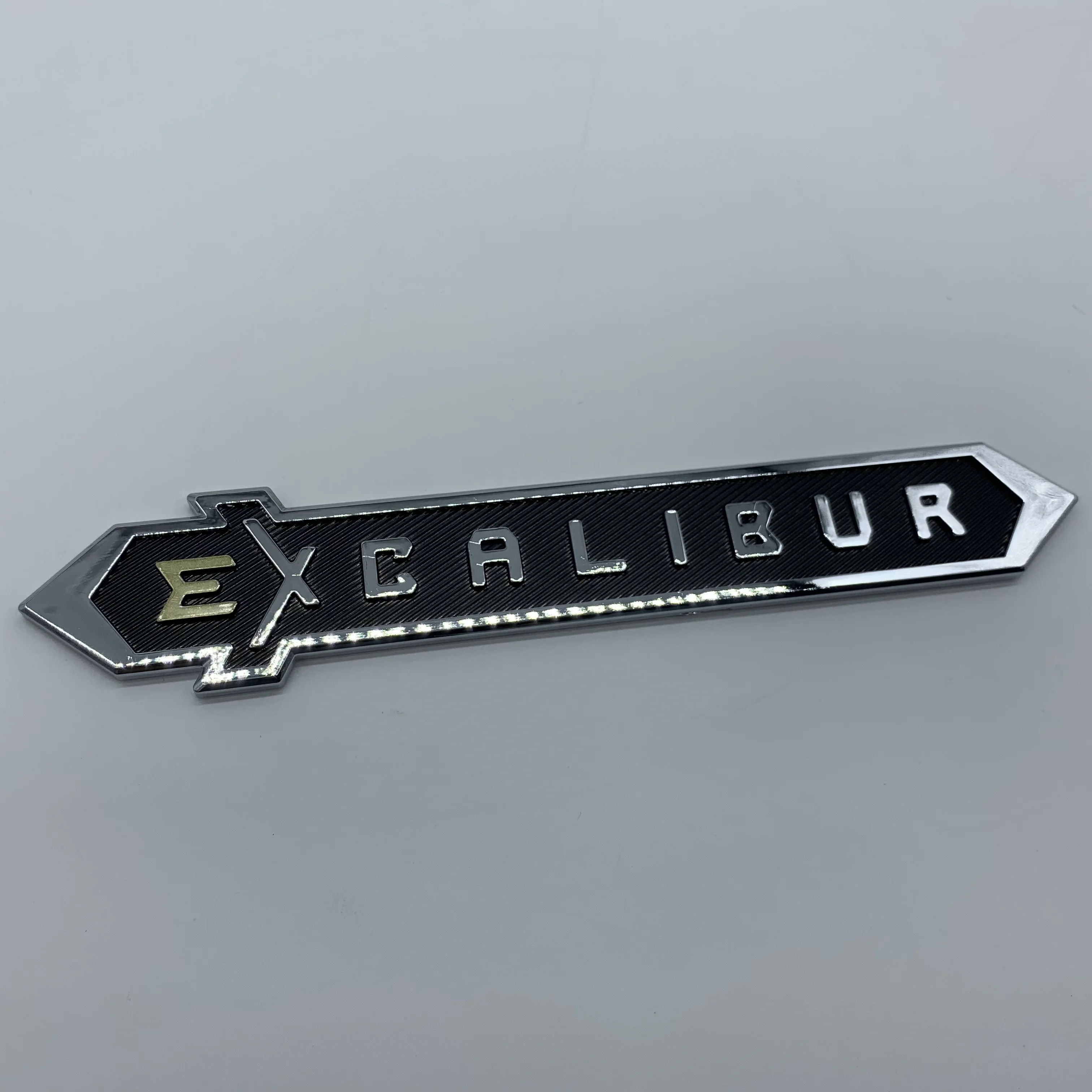 EXCALIBUR Chrome 3D Car Logo Sticker Badge Emblem for Toyota Land ...