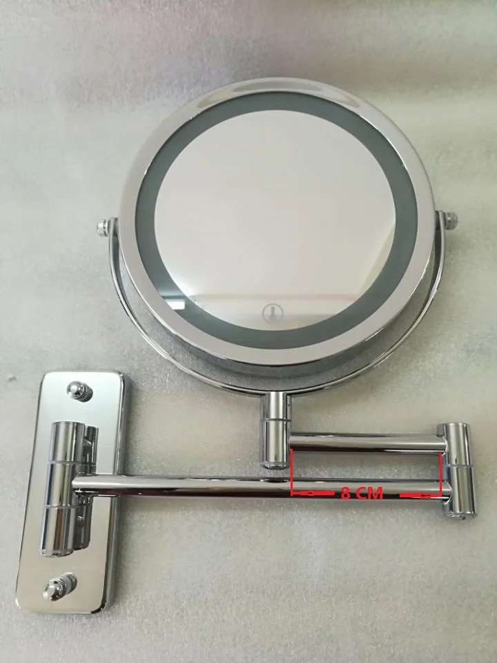 7 Inch LED Shaving Makeup Mirror - Wall Mounted & Extendable