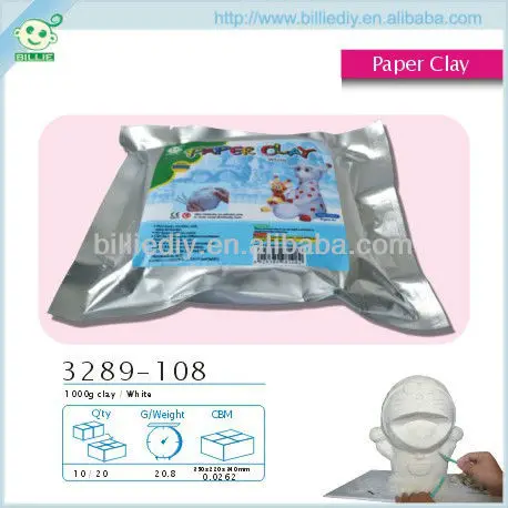 White Air Dry Clay Packed In Foil Bag - Buy Hardening Modelling Clay ...