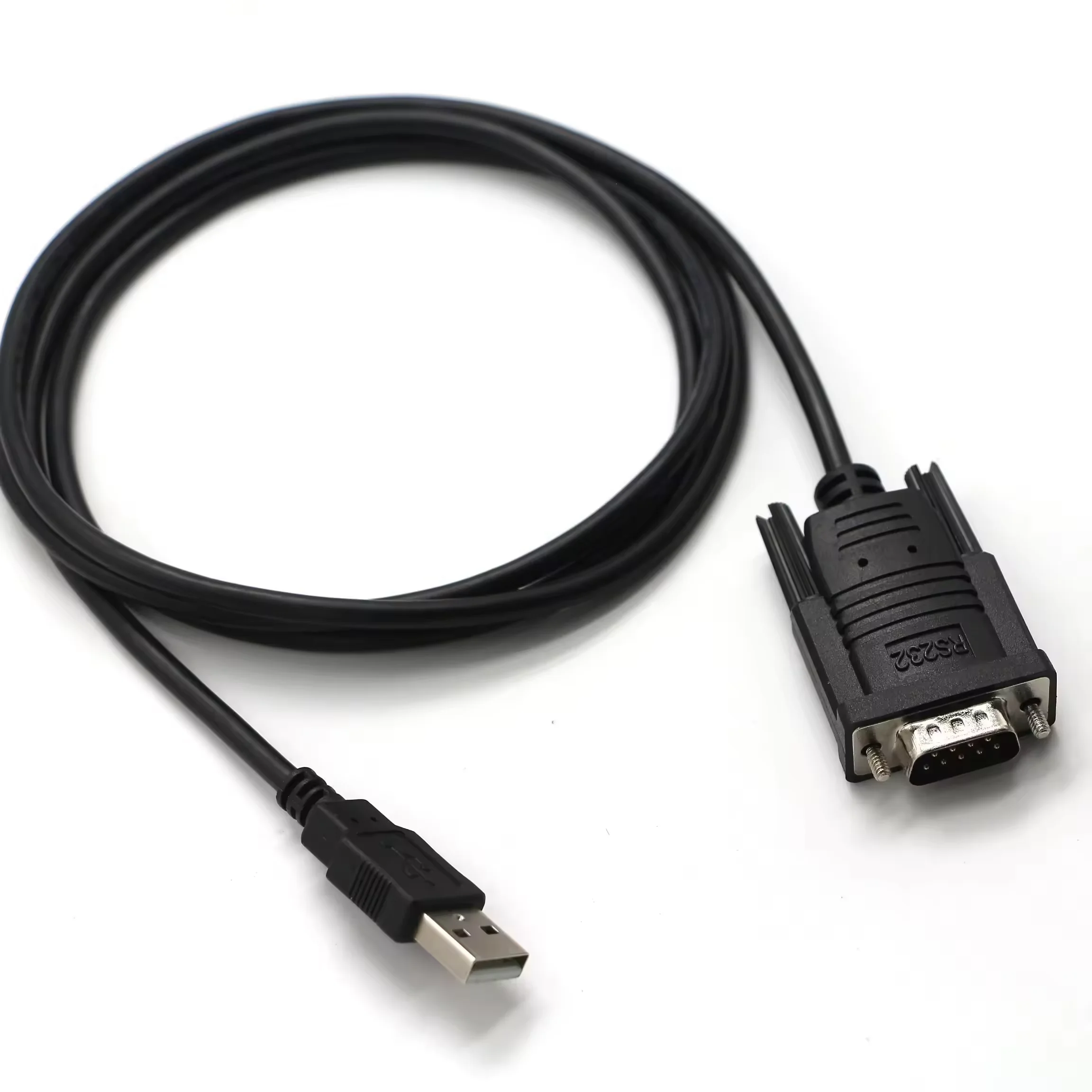 USB to RS-232 DB9 Male 9 Pin Null Modem Rollover Serial Adapter Cable ...