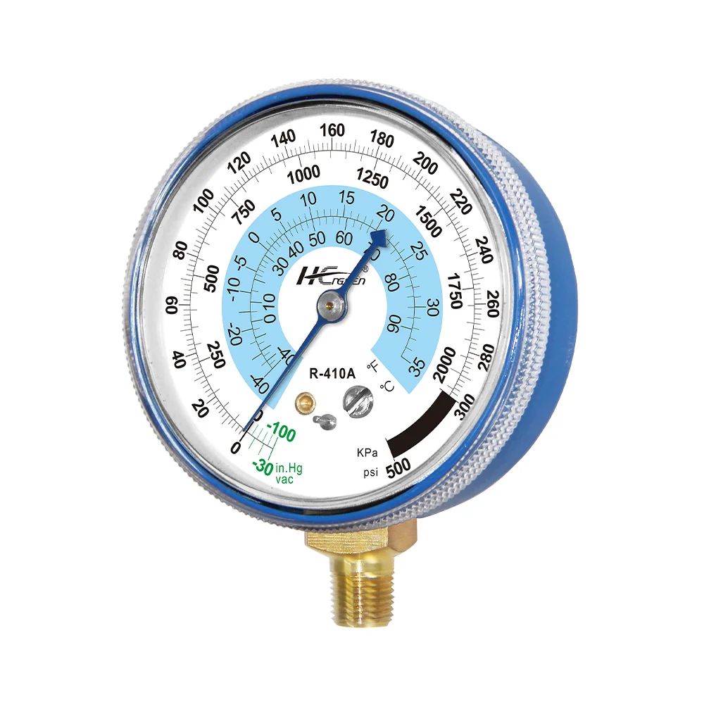 Refrigerant Brass Vacuum Air Manometer Testing Pressure Gauge Meter ...