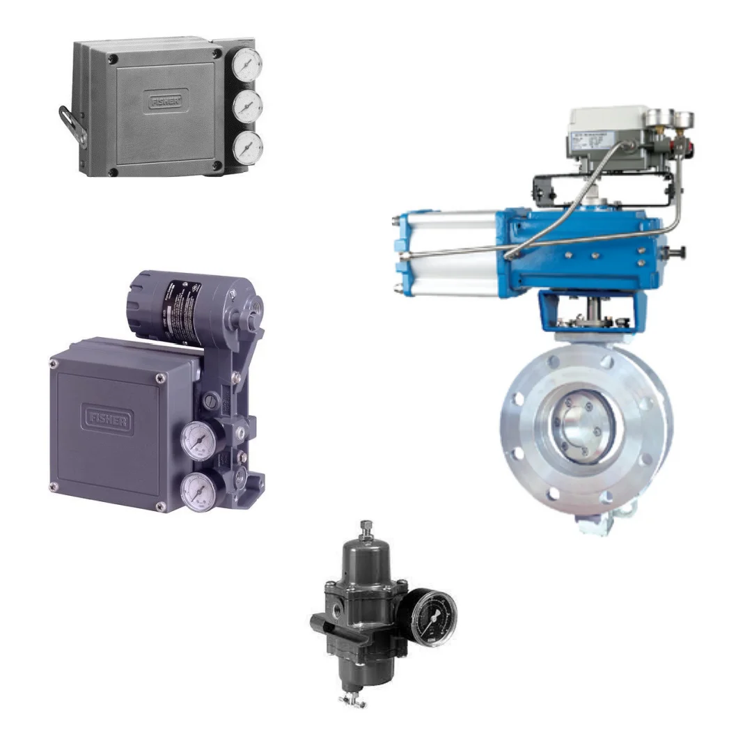 Chinese Butterfly Control Valve With Valve Positioner Of Fisher 3582 ...