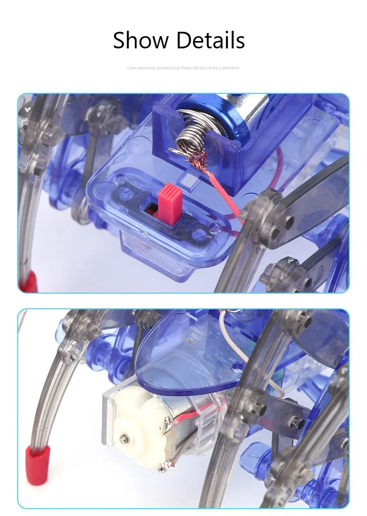Children's Electric Spider Robot Diy Assembly Educational Toys Handmade ...
