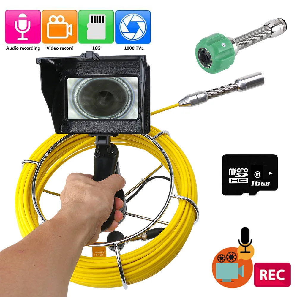 Handheld 4.3inch 30m Pipe Weld Inspection Camera Sewer Line Inspection ...