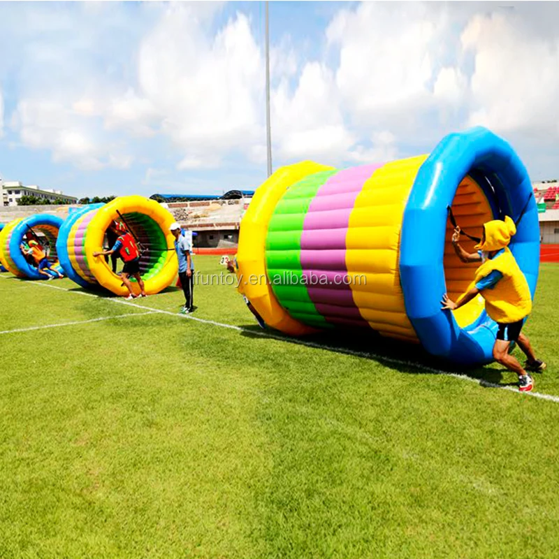 Popular School Corporate Team Building Games Inflatable Rims 5 Holes ...