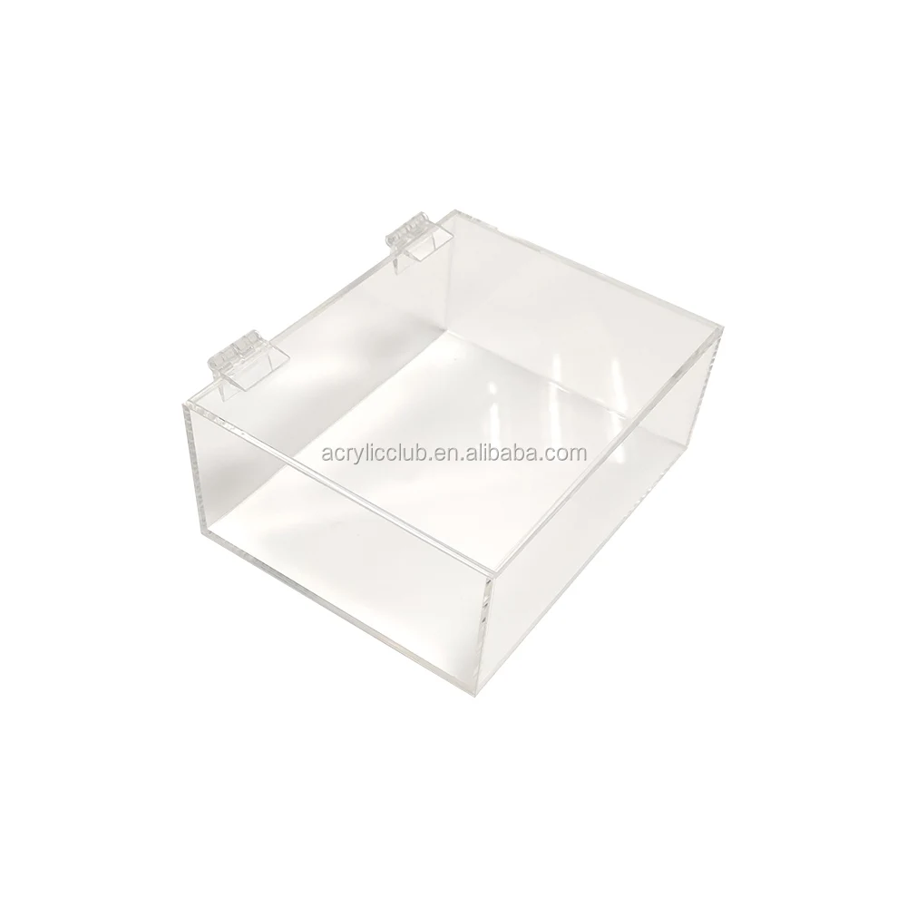 Plexiglass Rectangle Jewellery Storage Box Acrylic Boxes With Hinged ...