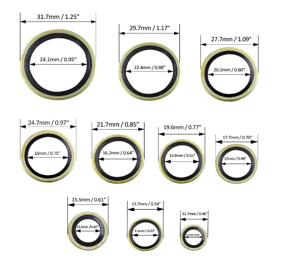 M6-m22 Metal Rubber Self Centered Bonded Seals Washers - Buy Round Rubber Washer,Bonded Washers ...