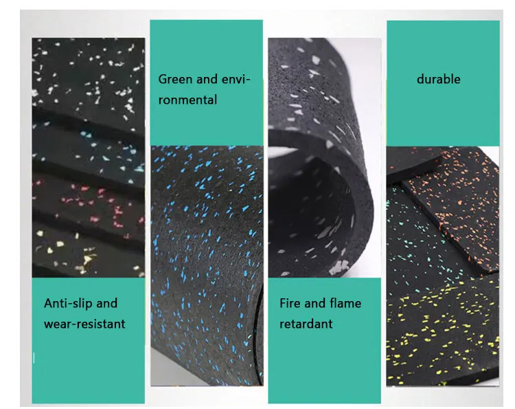 15mm To 50mm Epdm Rubber Floor Tile Gym Rubber Roll Playground Rubber ...