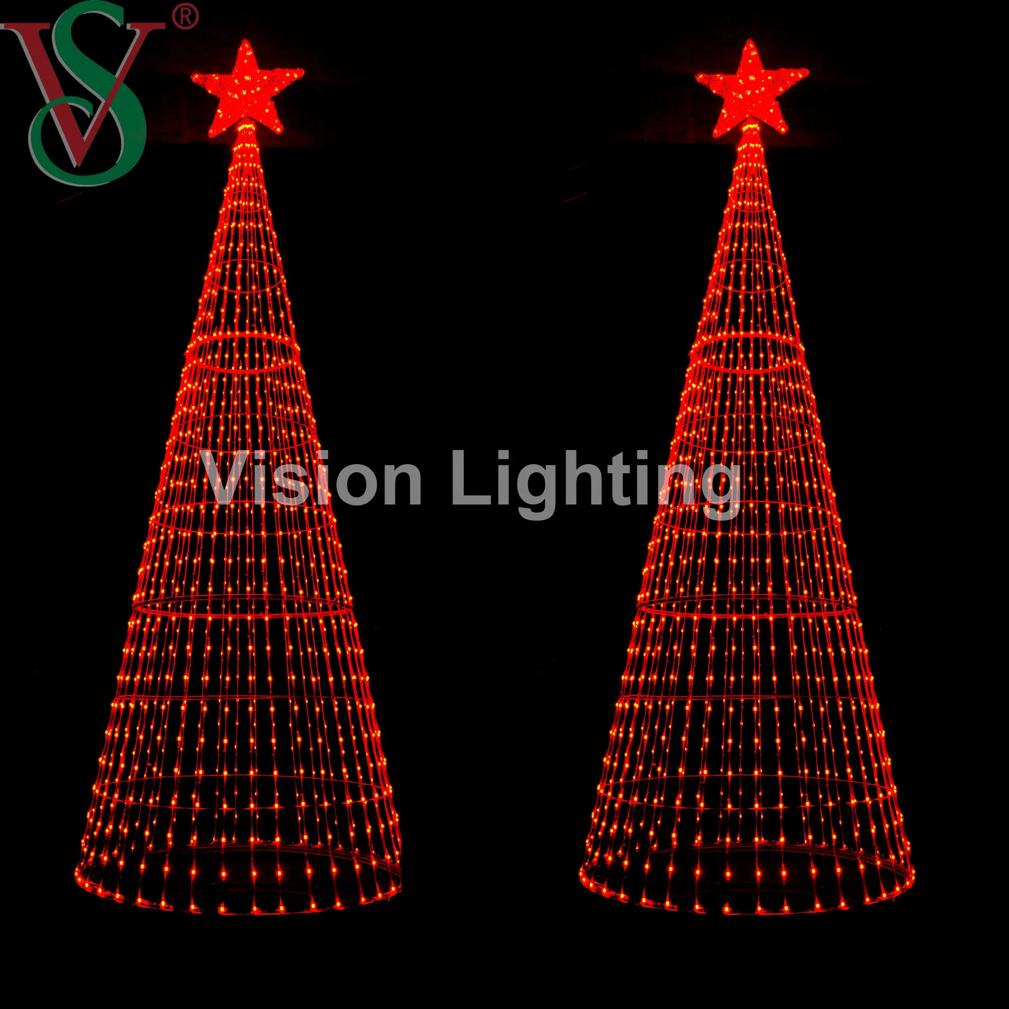 Smart Programmable RGB DMX Cone Tree Light for Christmas & Holiday ...
