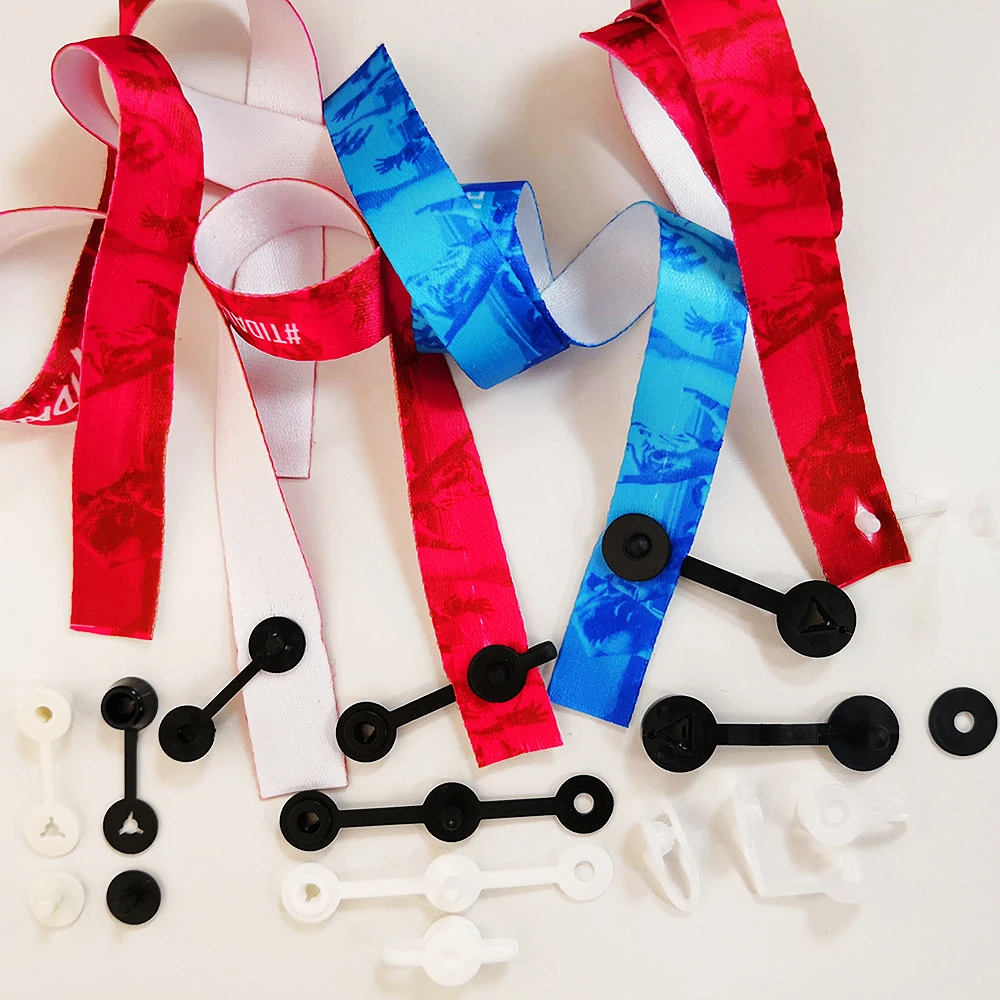 One Way Plastic Snap Clip for Fabric Wristbands - Secure & Stylish