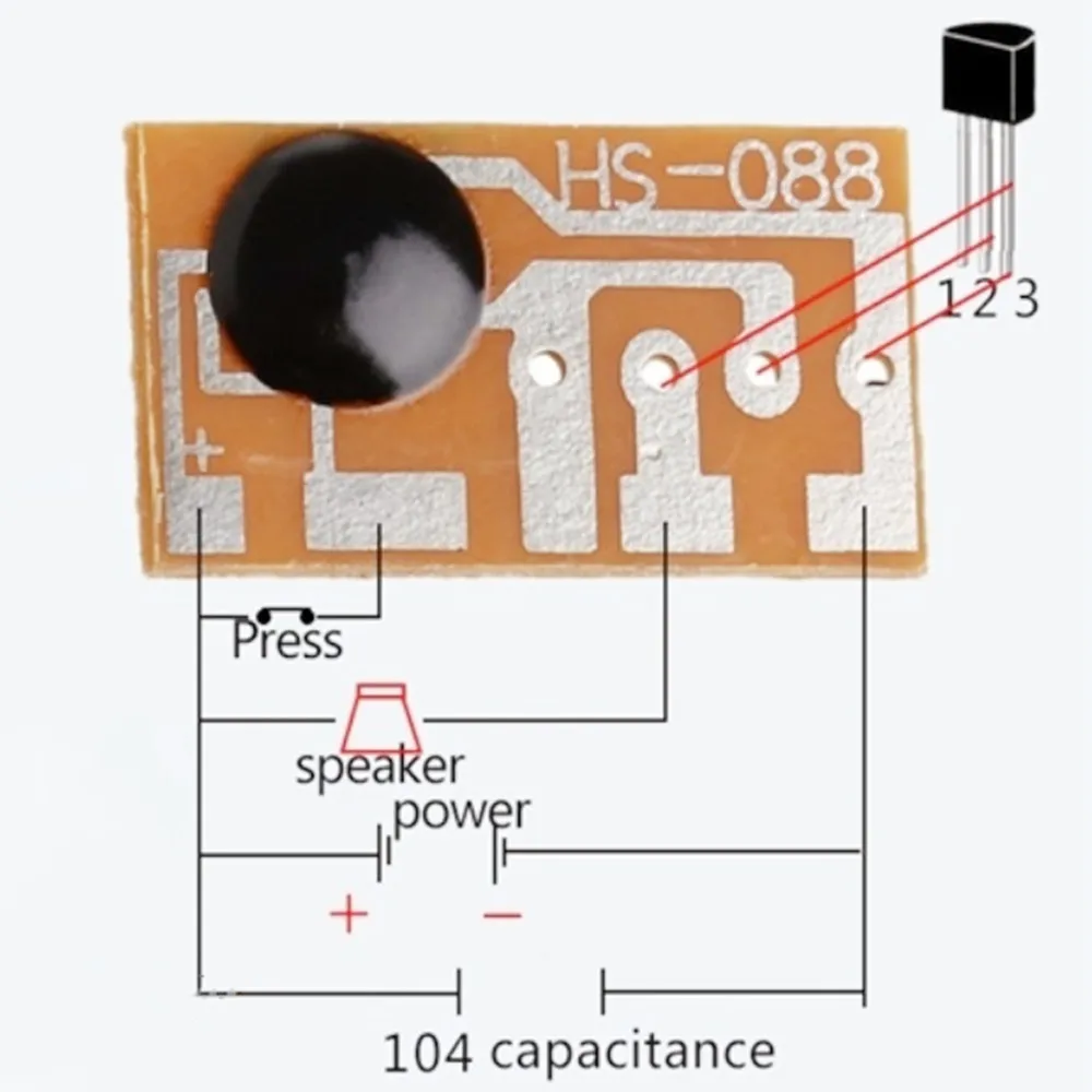 Taidacent DIY Kit HS088 PX088A - Dingdong Tone Doorbell Module