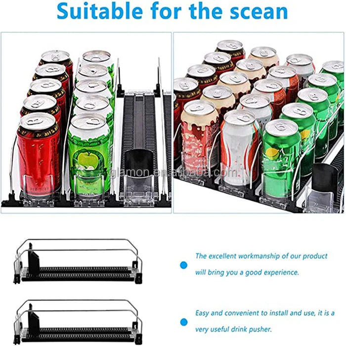 Clear Spring Loaded Plastic Shelf Drink Bottles Pusher Supermarket ...