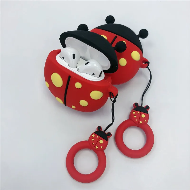 Wholesale Wireless Earbuds Cover Ladybird Ladybug Case For Airpods1/2 ...