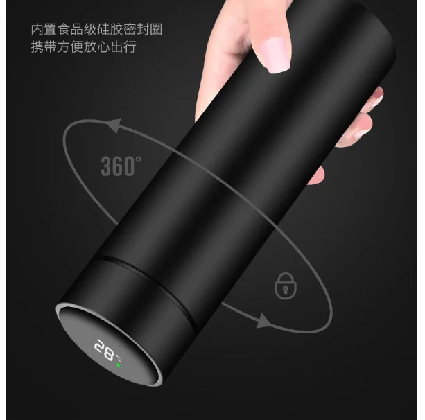Factory Custom Temperature Display Thermal Vacuum Flasks Thermos Cup Stainless Steel Led Soft ...