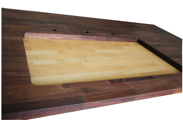 Modern Style Solid Wood Usa Walnut Bathroom Vanity Countertop ...