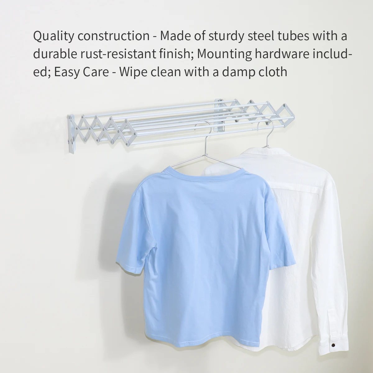 Wall Mounted Indoor Clothes Drying Rack Foldable Wall Drying Rack ...