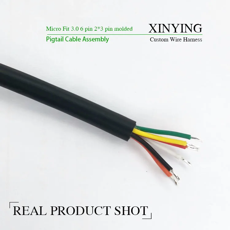 Micro Fit 3.0 6 Pin Molded Pigtail Cable - 1.5m Length