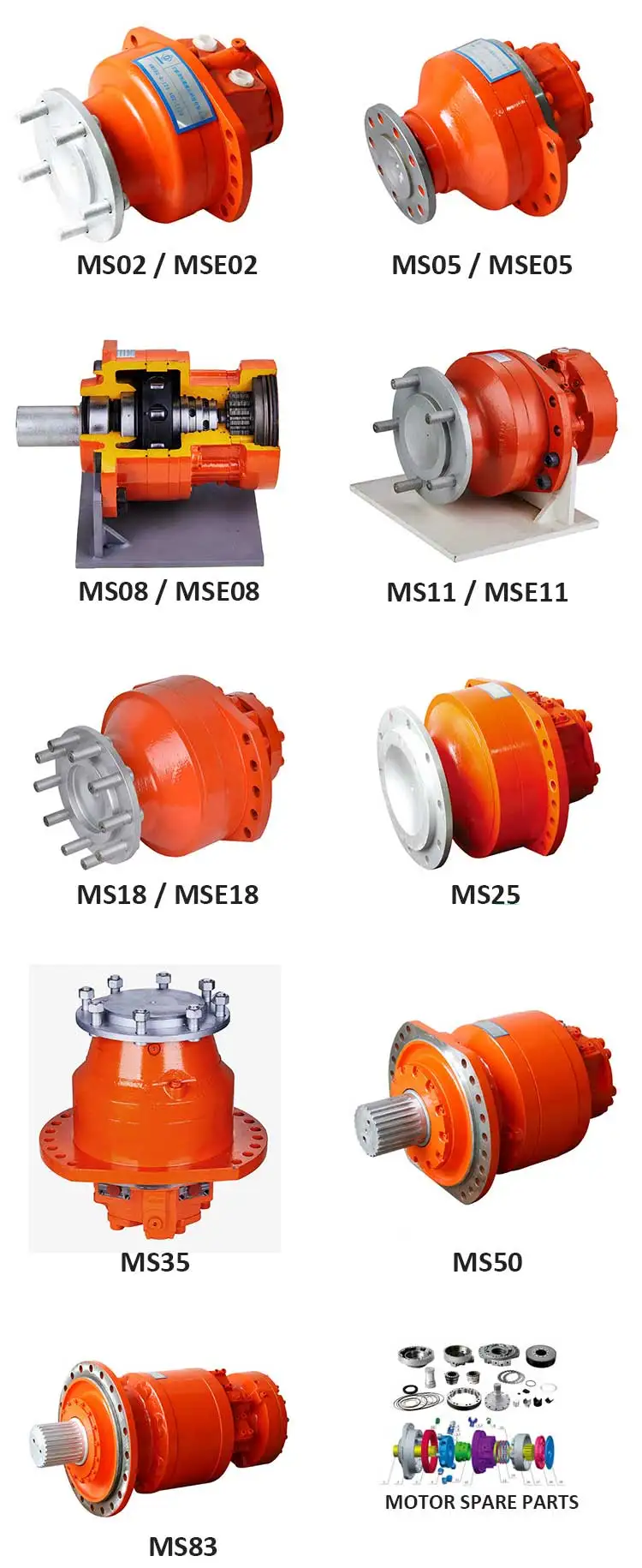 Hydraulic Motor Poclain Ms02 Mse02 Hydraulic Motor Price/motor Parts In ...