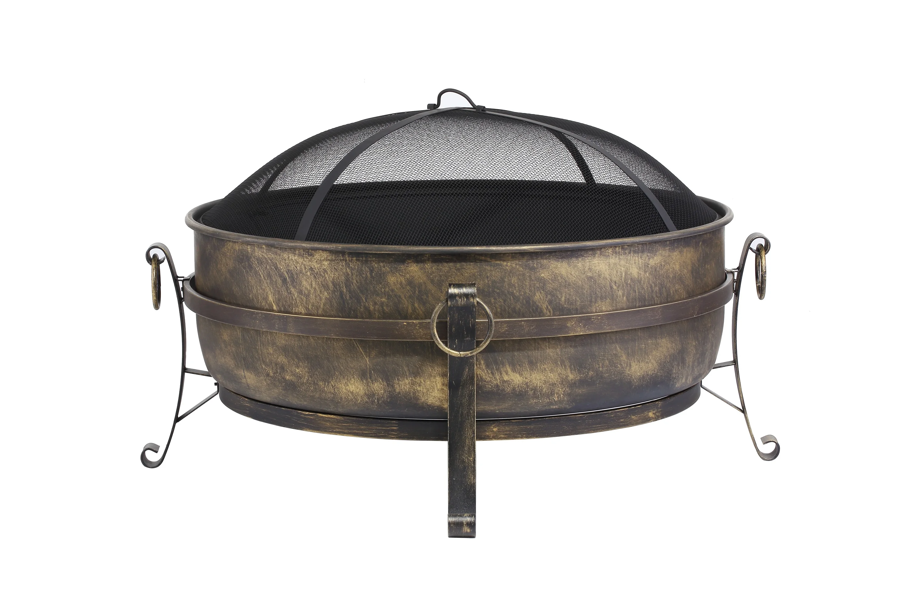 24" 31" 34" Round Cauldron Wood Burning Patio Backyard Creations Fire ...
