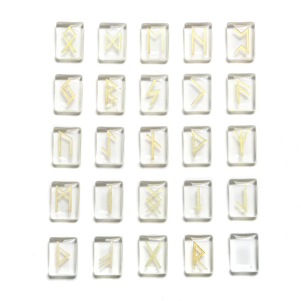 Red Agate Engraved Rune Stones - Healing & Divination