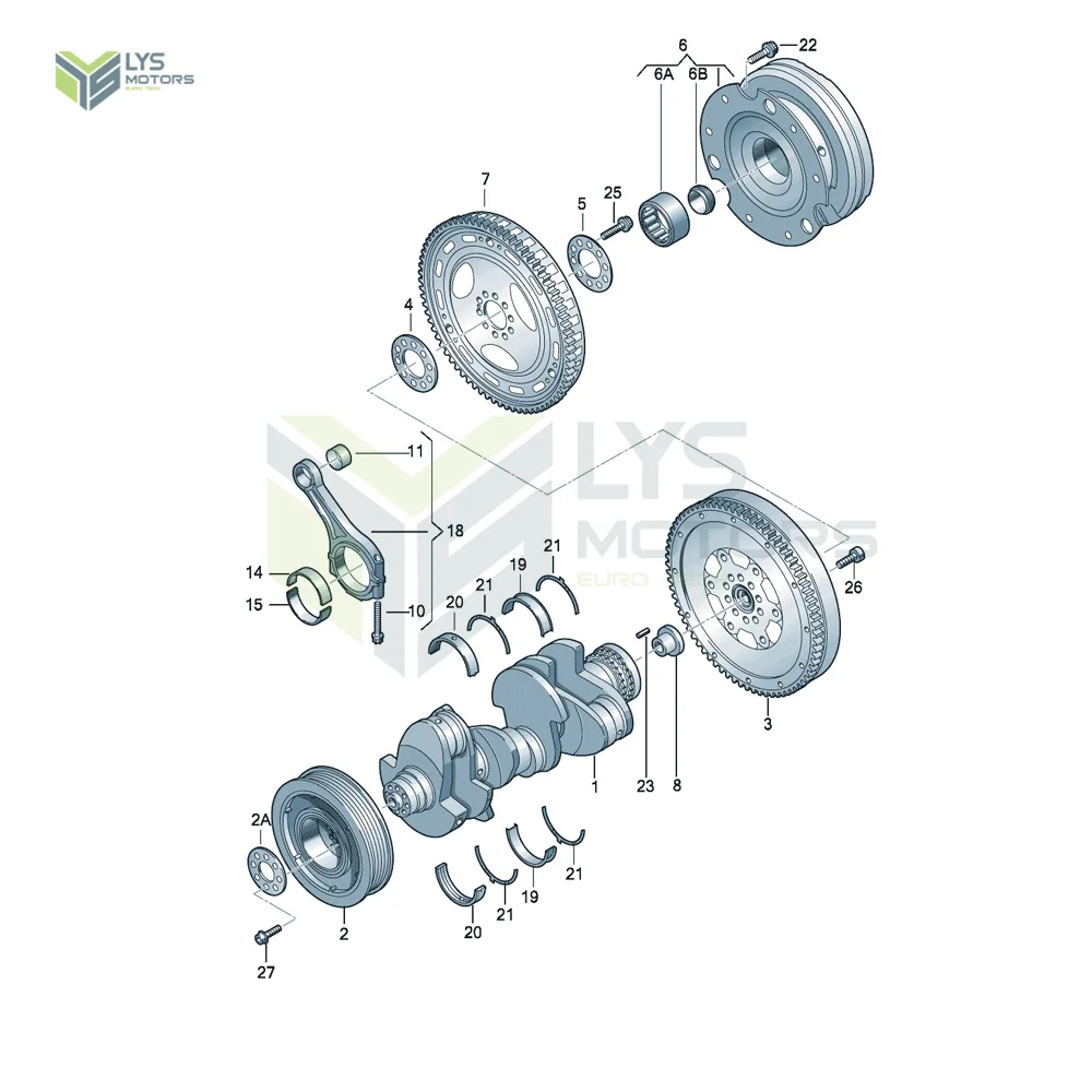 Main Bearing Con Rod Bearing 07L105701D for Audi Q7