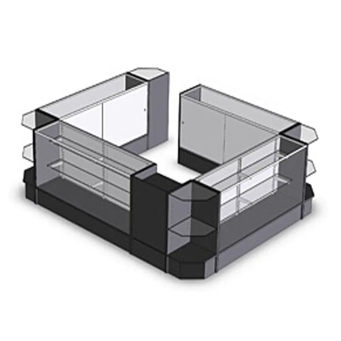 Customized White Wood Retail Counter for Store & Shops