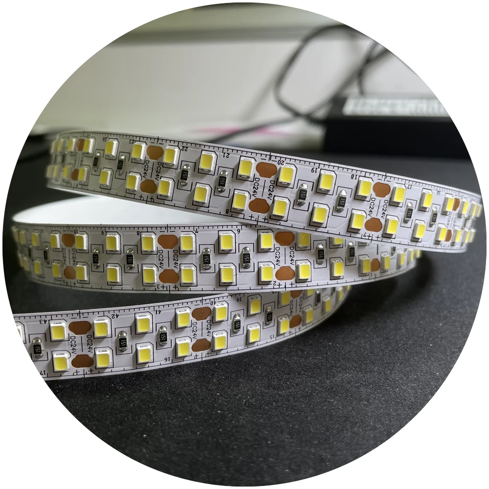 15mm Pcb Dc12v Dc24v Cuttable High Brightness 80 Ra Smd2835 240leds/m ...