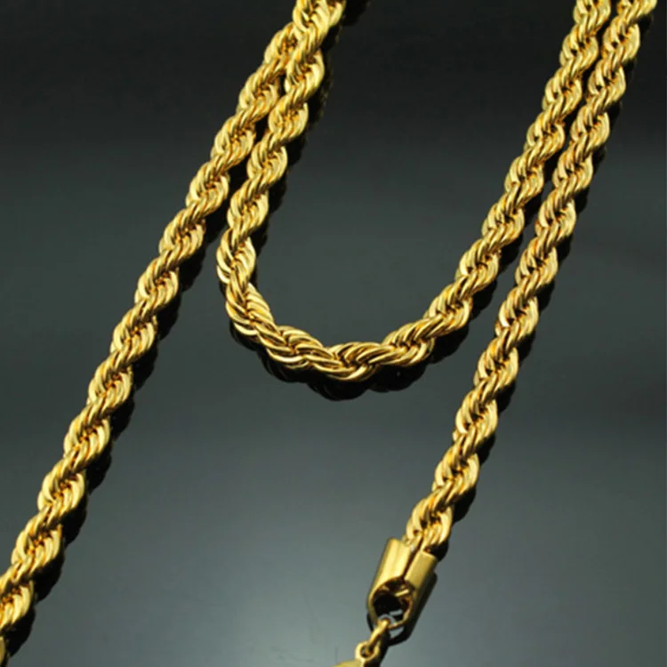 Stylish & Durable: Stainless Steel Gold Plated Chain