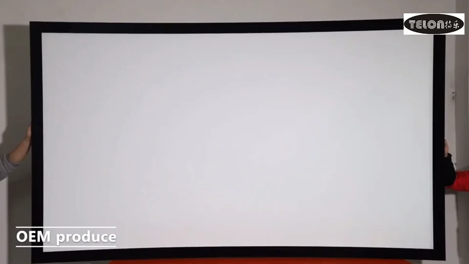Telon Custom Size 72"-350"soft Pvc White Home Theater Fixed Frame ...