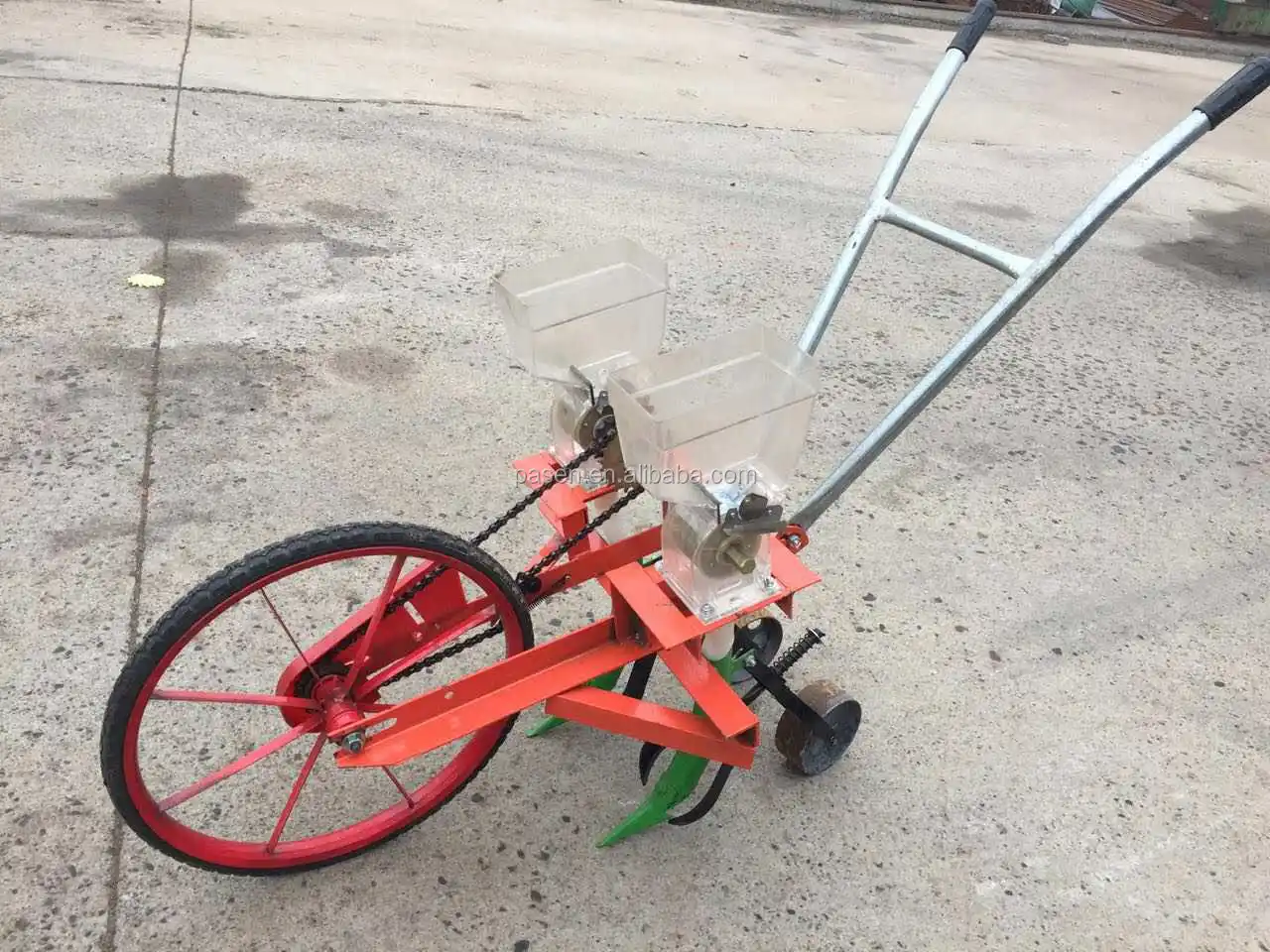 Bean Grain Planting Machine 2 Row Cabbage Turnips Manual Push Planting ...