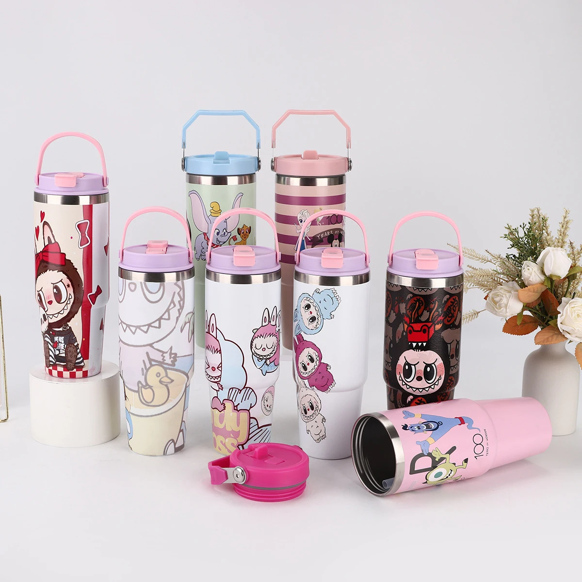 Newest Custom Cartoon Cute Labu Labu Character 30 Oz Travel Coffee Mug ...
