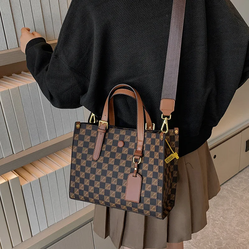 Classic Plaid Print Bags Women Frame Handbags Ladies Luxury Inspired ...