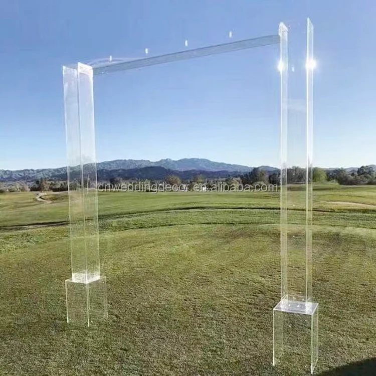 Luxury Props Transparent Clear Mirror Mandap Acrylic Arch For Wedding ...