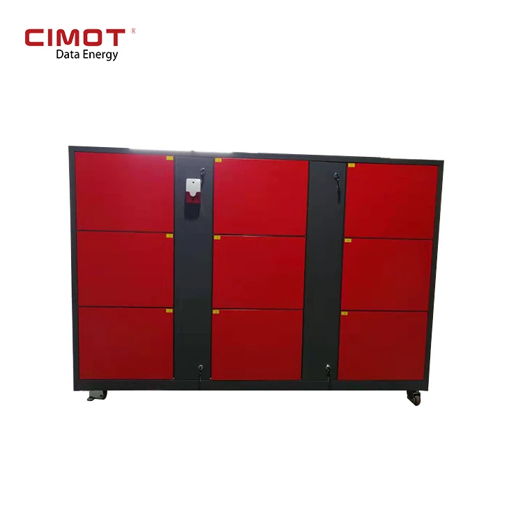 9 Door Compartments Smart Battery Charging Steel Locker Cabinet With ...